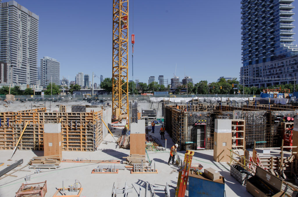 Limberlost Place Construction - Suspended Slab Formwork Starting ...